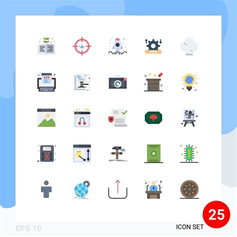 User Interface Pack Of 25 Basic Flat Colors Of Food Setting App System Internet Editable Vector