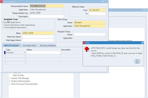 App Fnd 01572 Invalid Foreign Key Data Error Pops Up While Querying An Specific Responsibility