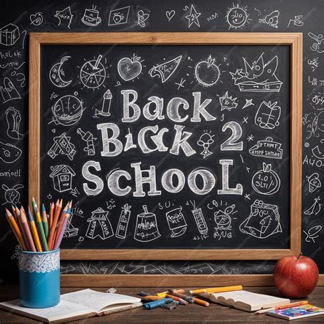 Premium Photo Back To School Chalkboard Art