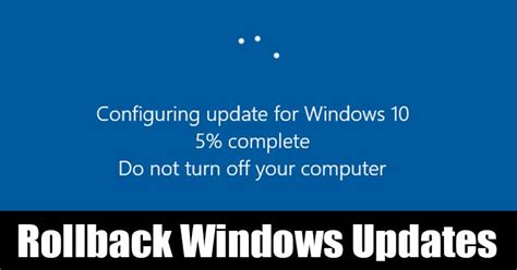 How To Rollback Windows Updates After Day Limit