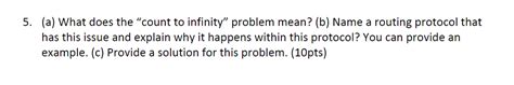 Solved A What Does The Count To Infinity Problem Mean Chegg