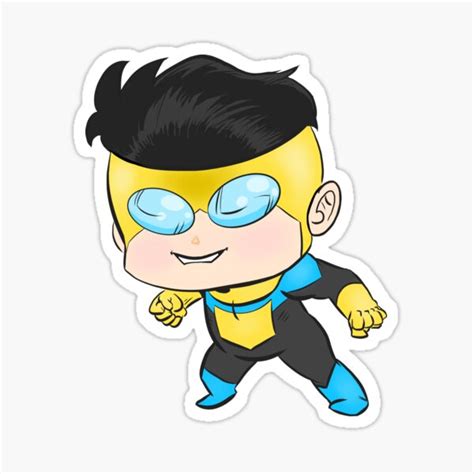 Chibi Invincible Sticker By Jamonred Redbubble
