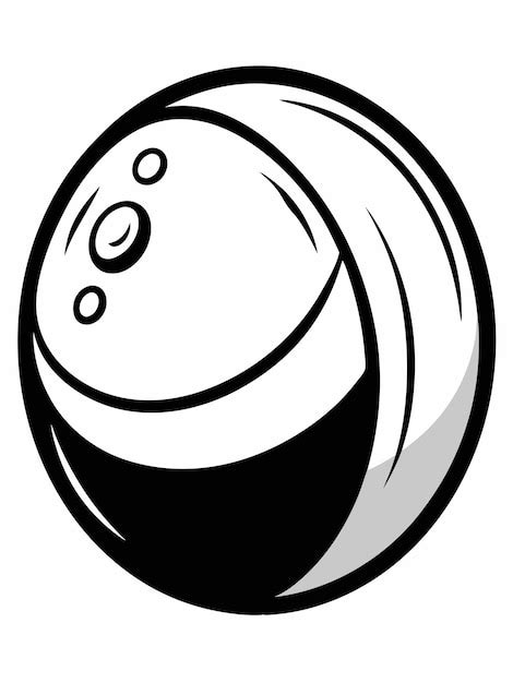 터 디자인으로 어린이와 성인을 위한 스누커 공 컬러링 책 페이지 프리미엄 Ai 생성 벡터