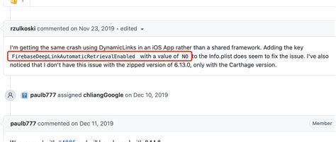 177930107 Dynamic Links Trowing Error · Issue 7318 · Firebasefirebase Ios Sdk · Github