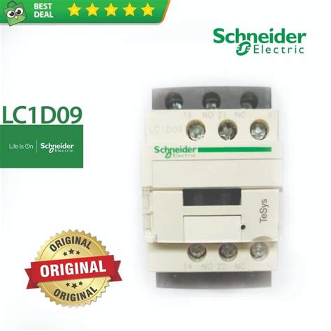 Jual Schneider Lc1d09 M7 Kontaktor Contactor Lc1d09m7 220v Ac 3 Kutub Best Indonesia Shopee