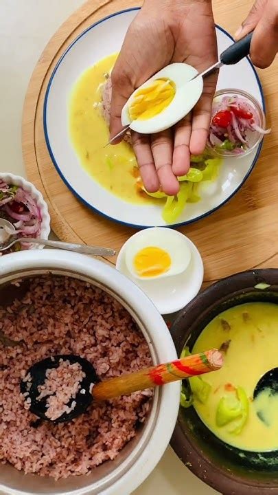 Dinner Menu Part 03 රතු කැකුලු බත් මාලු මිරිස් කිරට තක්කාලි සම්බල් බිත්තර තම්බල🍛 Dinner