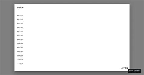 Dialog Action Safari Codesandbox