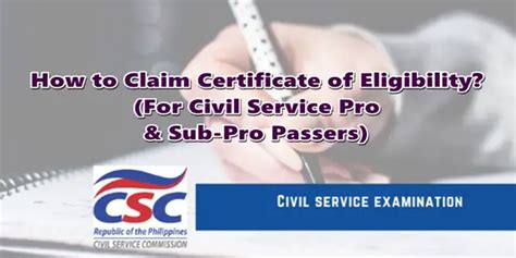CSC Certificate Civil Service Pro Sub Pro Passers Guide To Claiming