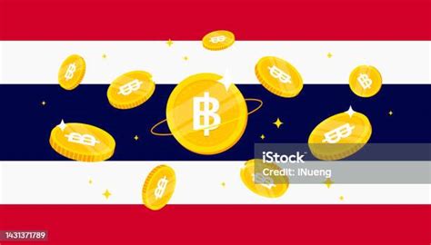 태국 국기 배경에 디지털 바트 동전 중앙 은행 디지털 통화 개념 배너 배경 태국 통화에 대한 스톡 벡터 아트 및 기타 이미지 태국 통화 3차원 형태 개념 Istock