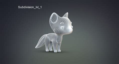 귀여운 만화 여우 2 3d 모델 79 Obj Fbx Max Free3d