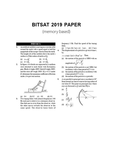 2019 Question Paper Pdf Applied And Interdisciplinary Physics Metrology