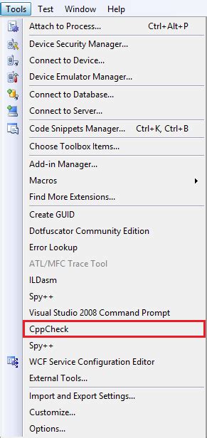 Thoughts In The Cloud How To Integrate Cppcheck With Microsoft Visual Studio