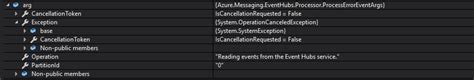 C Systemoperationcanceledexception Thrown On Every Event From Azure