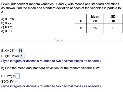 solved given independent random variables x and y with