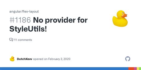 no provider for styleutils · issue 1186 · angular flex layout · github