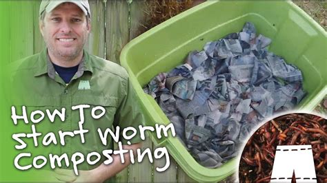 How To Set Up A Worm Composting Bin Youtube