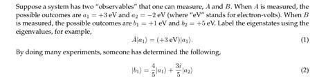 solved suppose a system has two observables that one can