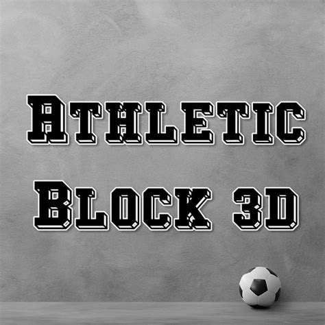 Athletic Block 3d True Type Font Download