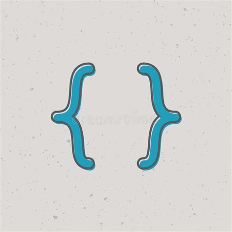 curly braces icon for graphic design braces for quote stock vector