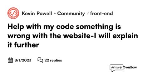 Help With My Code Something Is Wrong With The Website I Will Explain