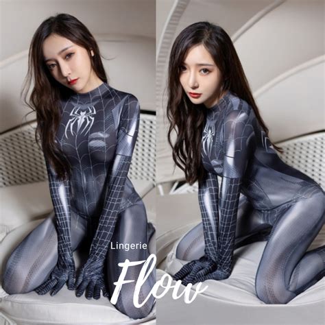 Jual JKSpidermanGY Sexy Lingerie Costume Cosplay Spiderman Women Sexy Long Sleeve Long Pants