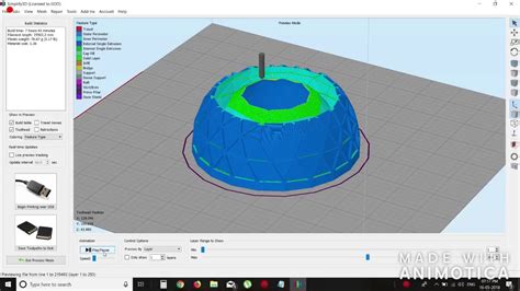 Simulation Of 3d Print In Simplify3d Youtube