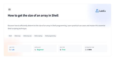 How To Get The Size Of An Array In Shell Labex