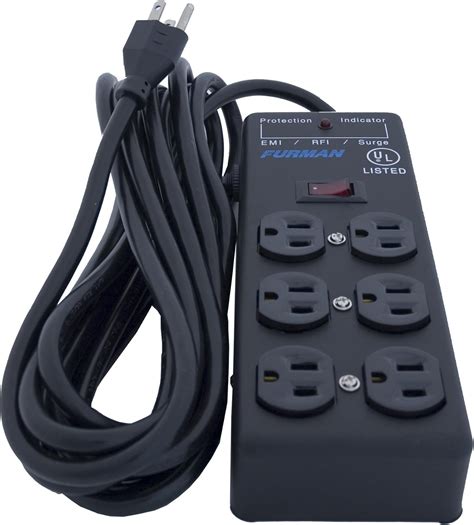 Furman Ss6b 6 Plug Surge Protector Black Amazon Ca Electronics
