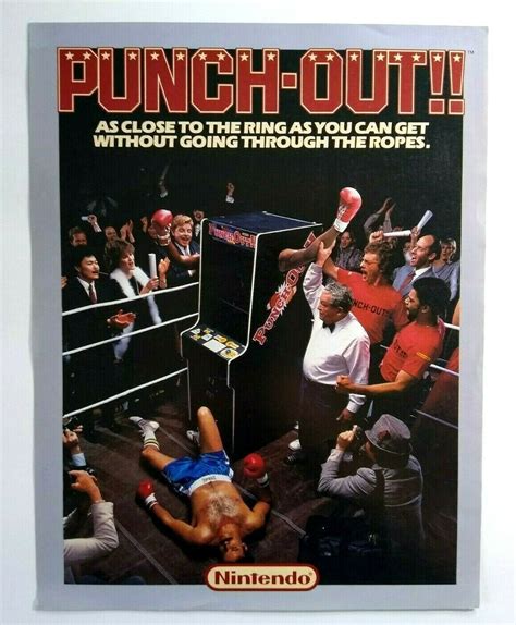 Punch Out Arcade Flyer Original 1984 Video Game Art Print Retro Boxing