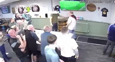 Shocking Moment Pdc Darts Player Appears To Punch Opponent After Losing A Match At A Pub