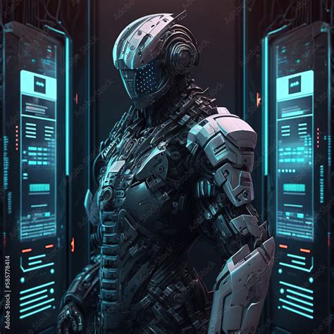 ai generated ai generated cyber security futuristic data protection