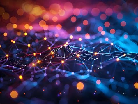 Premium Photo Abstract 3d Network With Bokeh Background