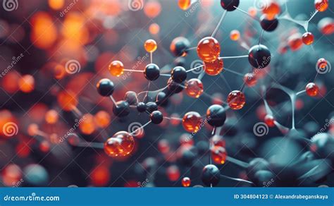 Abstract Molecular Structure In 3d Stock Illustration Illustration Of Medicine Atoms 304804123