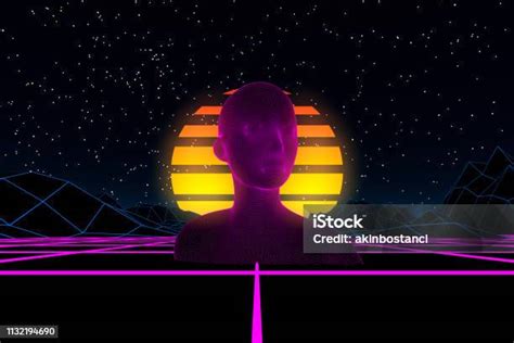 80 년대 복고풍 공상 과학 미래 사이보그 추상적인 배경 네온 조명 0명에 대한 스톡 사진 및 기타 이미지 0명 1980 1989 년 3차원 형태 Istock