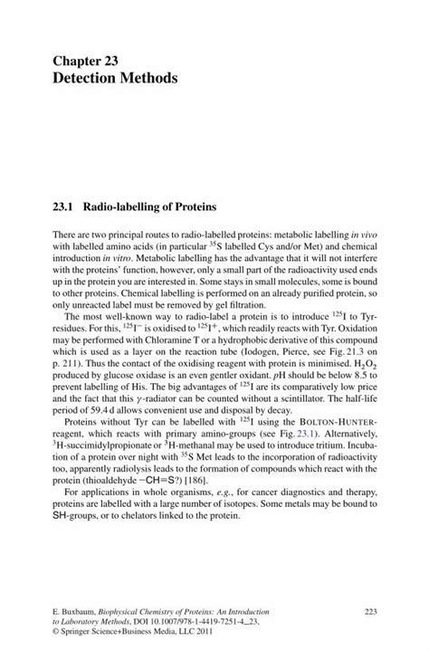 pdf biophysical chemistry of proteins detection methods dokumen tips