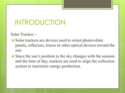 Dual Axis Solar Tracker Using Arduino Pptx Physics Science