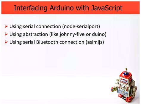Controlling Robots Using Javascript Pptx Computer Peripherals Computing