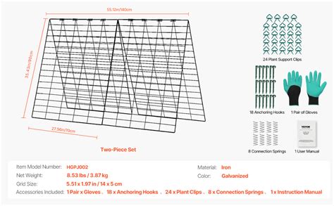 Vevor A Frame Cucumber Trellis 35 X 55 Foldable Metal Garden Trellis