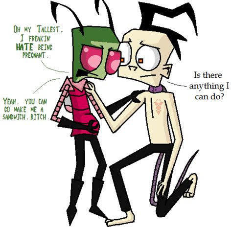 Invader Zim Gaz And Zim Kiss
