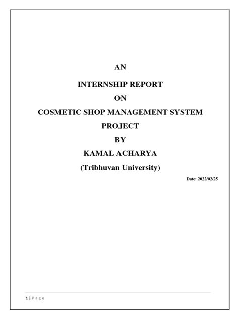 Cosmetic Shop Management System Project Report Pdf Software Testing Software Development
