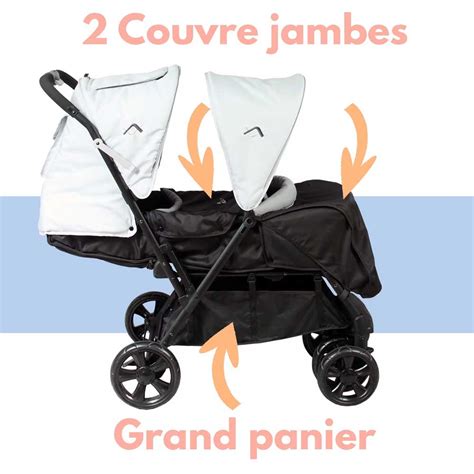 Poussette Double Compacte Pour Bébé Dages Rapprochés
