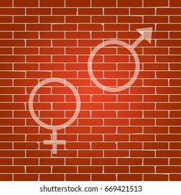 Sex Symbol Signs Vector Whitish Icon Stock Vector Royalty Free 669421513 Shutterstock
