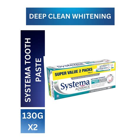Systema Advance Toothpaste Deep Clean Whitening Super Value 2x130g