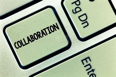 Conceptual Hand Writing Showing Collaboration Business Photo Showcasing Action Of Working With
