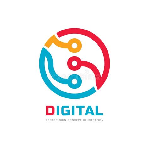 Digital Processor Cpu Vector Logo Template For Corporate Identity