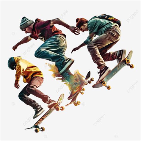 스케이트보드 익스트림 스포츠를 즐기는 스케이트보더 그룹 스케이트보더 스케이트보드 스포츠 Png 일러스트 및 이미지 에 대한 무료 다운로드 Pngtree