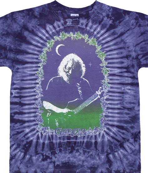 Grateful Dead Jerry Garcia Roses Tie Dye T Shirt Tee Liquid Blue