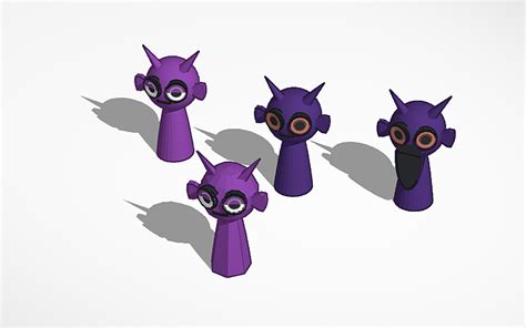 3d Design Durple From Sprunki Tinkercad