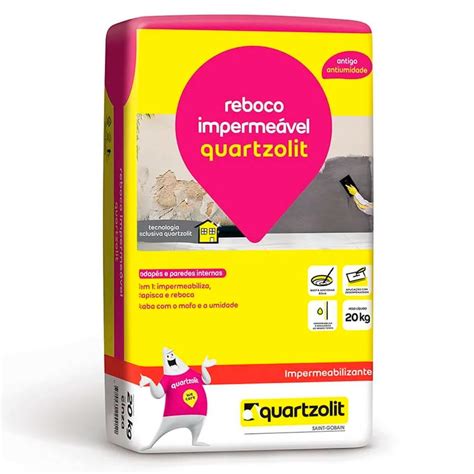 Argamassa Reboco Impermeável Quartzolit G Haus G Haus