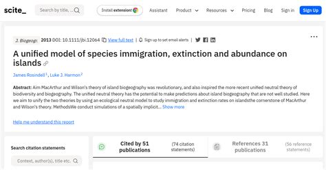 A Unified Model Of Species Immigration Extinction And Abundance On